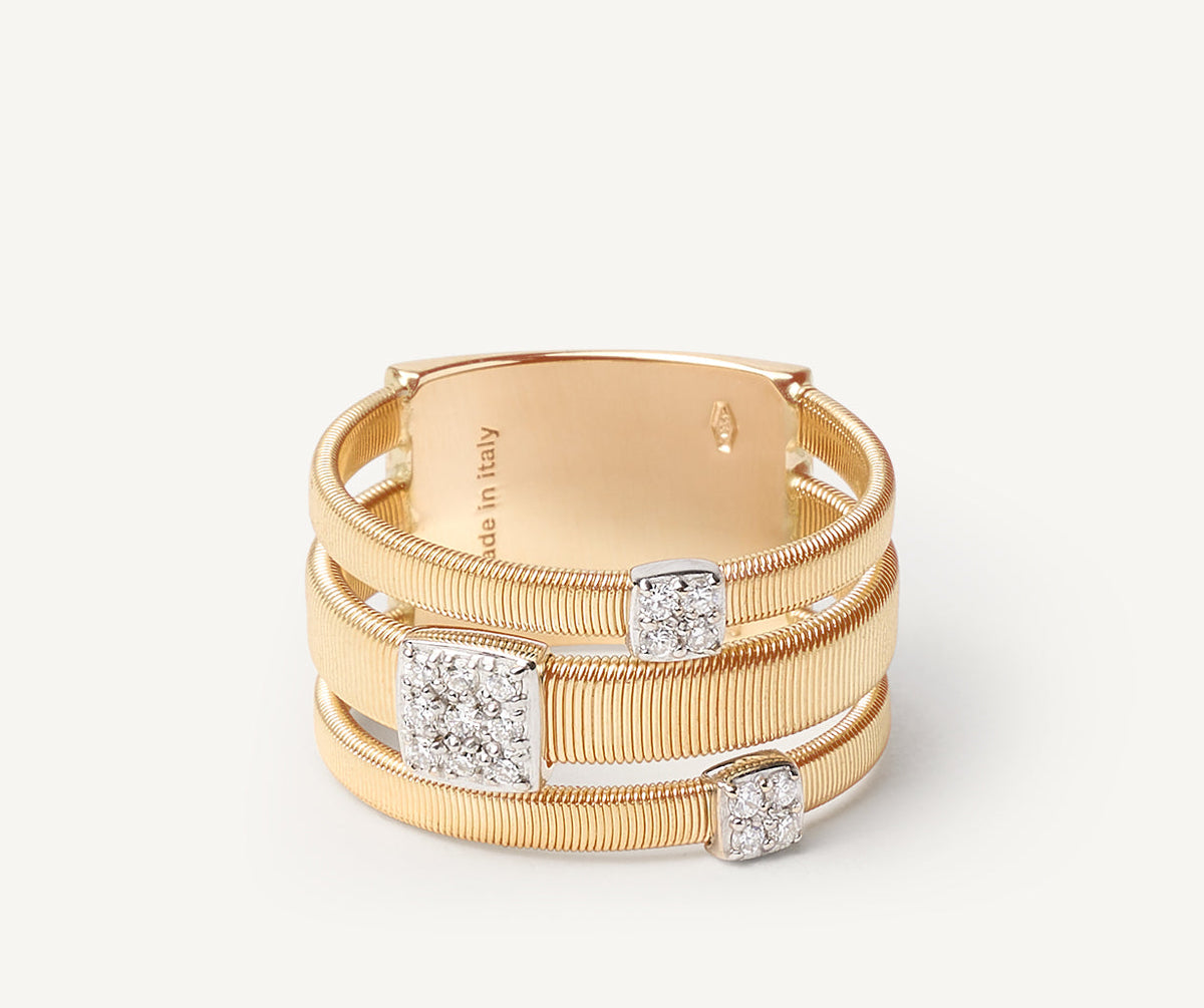 Three-band diamond pavé ring – Marco Bicego